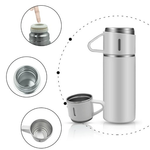 Termos EDAR Cu Interior Din Inox, Capacitate 500 ml, Cu Perete Dublu ...