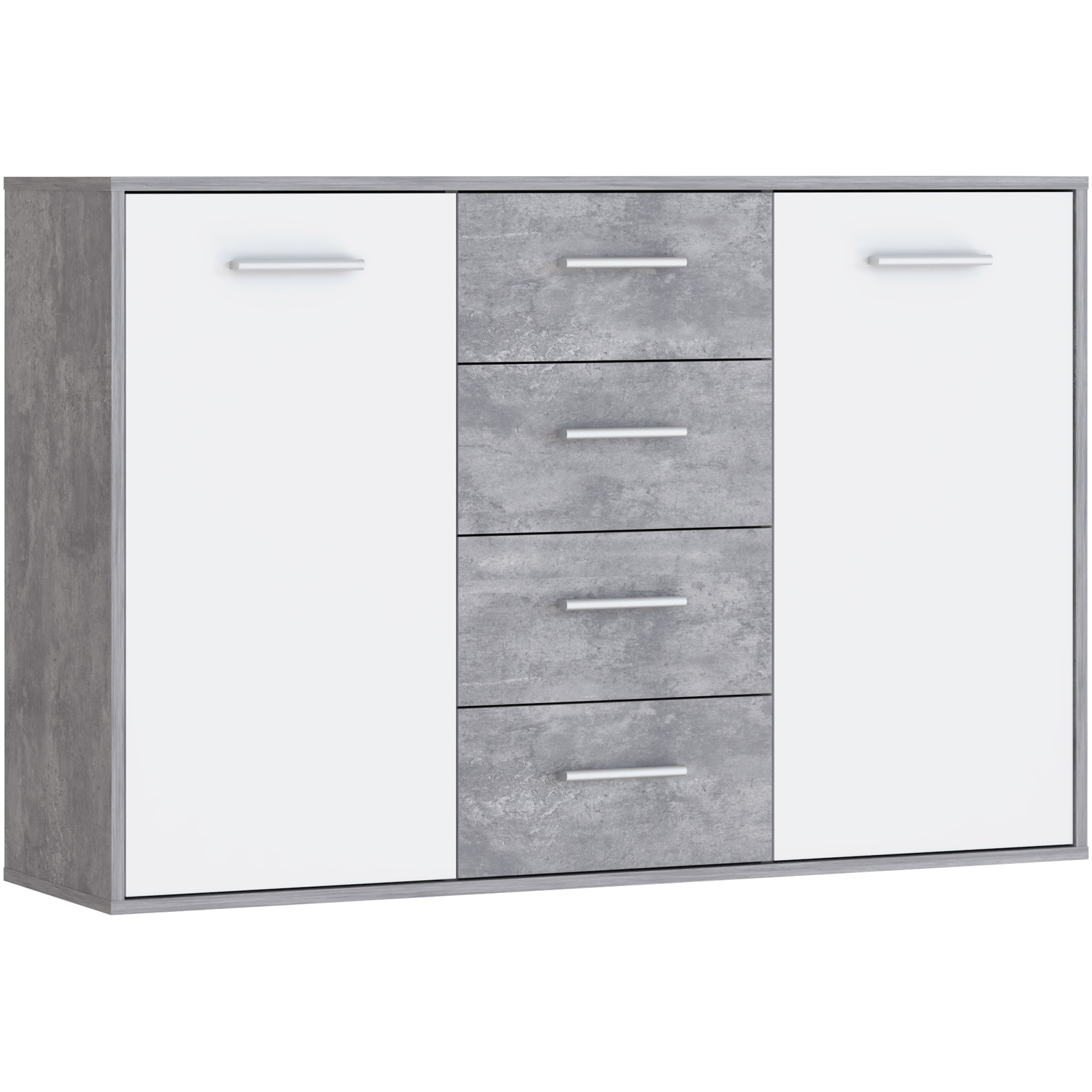 Comoda Forte Antuza, dimensiuni 122.6x 81.7x 34.2 cm, culoare beton ...