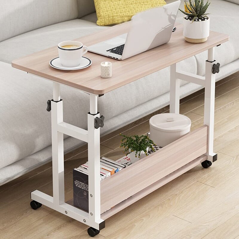 Masa mobila reglabila in inaltime, WALALLA, cu raft de jos, inaltime ...