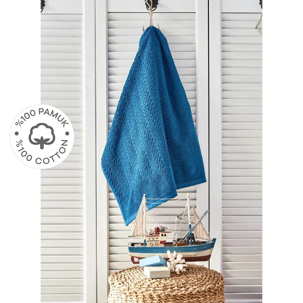 Prosop de baie, Nautica Zigzag, 100% bumbac, 570 g/mp, 70 x 140 cm ...