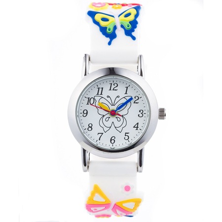 Ceas pentru copii, Perfect, Cauciuc, Alb - eMAG.ro