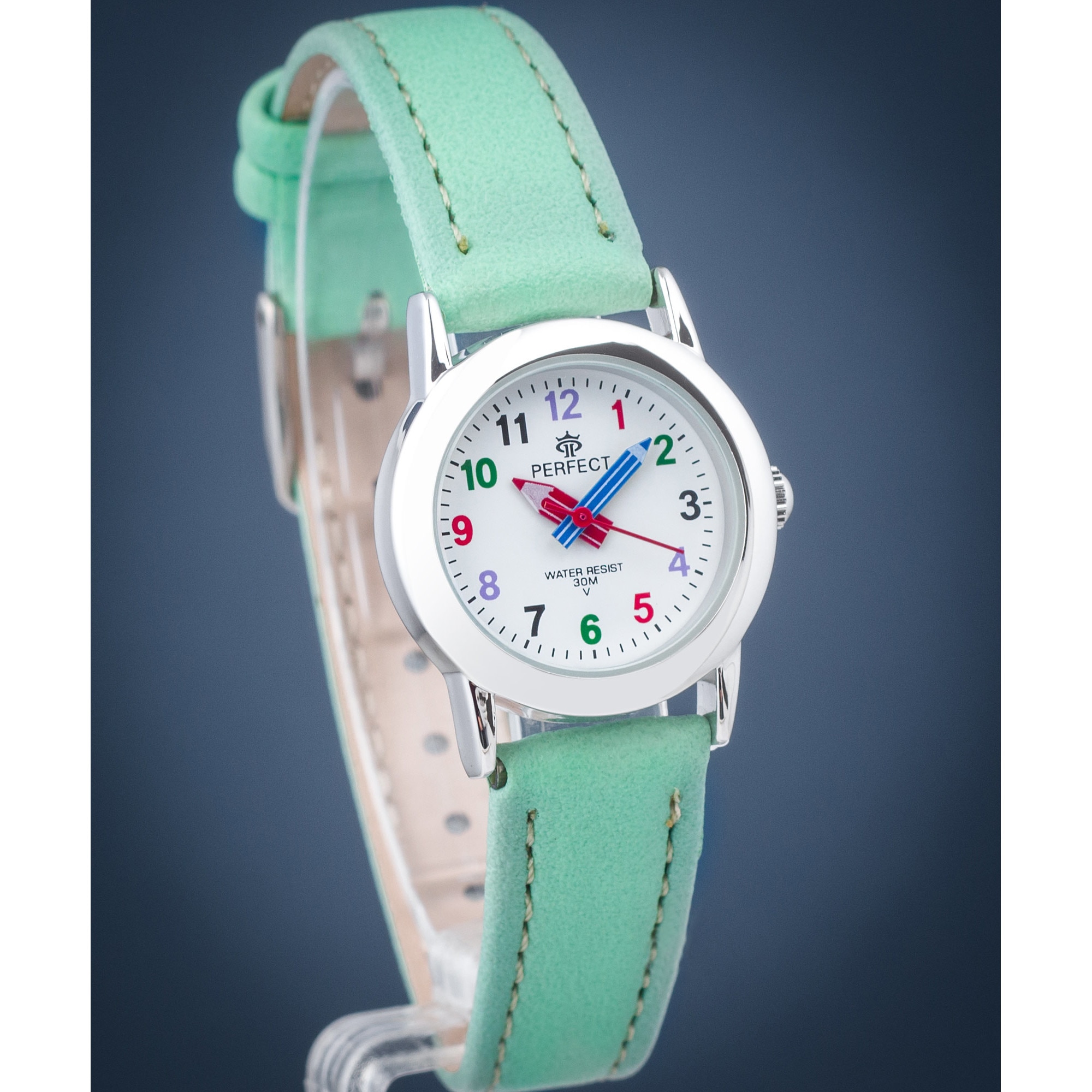 Ceas pentru copii, Perfect, Inox, Verde - eMAG.ro