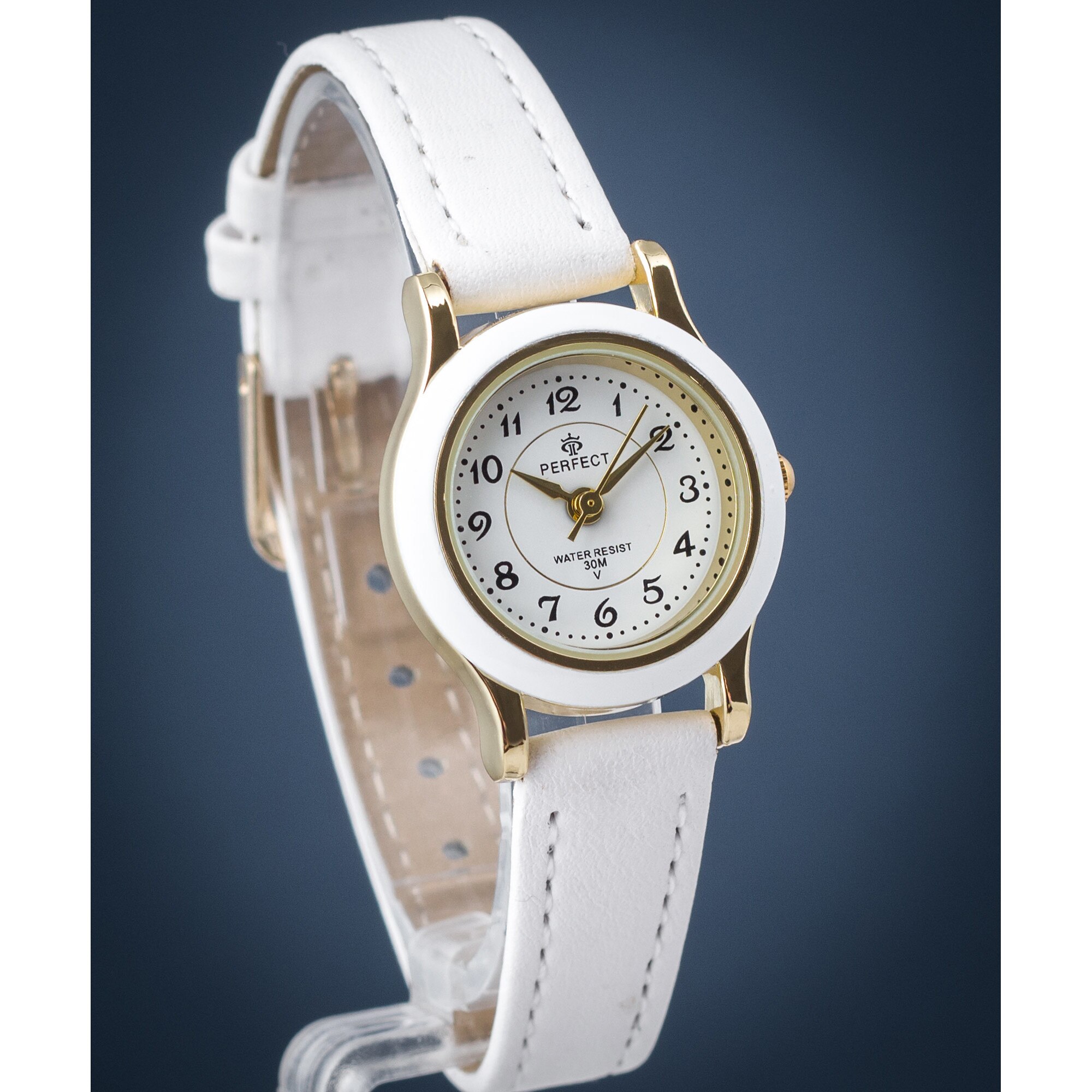 Ceas, Perfect, Classic PF00317, Piele, Alb - eMAG.ro