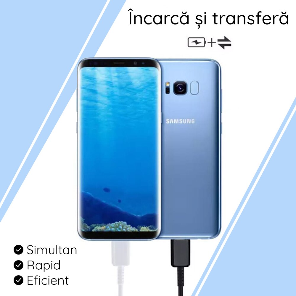 Cablu Incarcare, Transfer Date USB-C la Type-C Fast Charging 3A, 1m ...