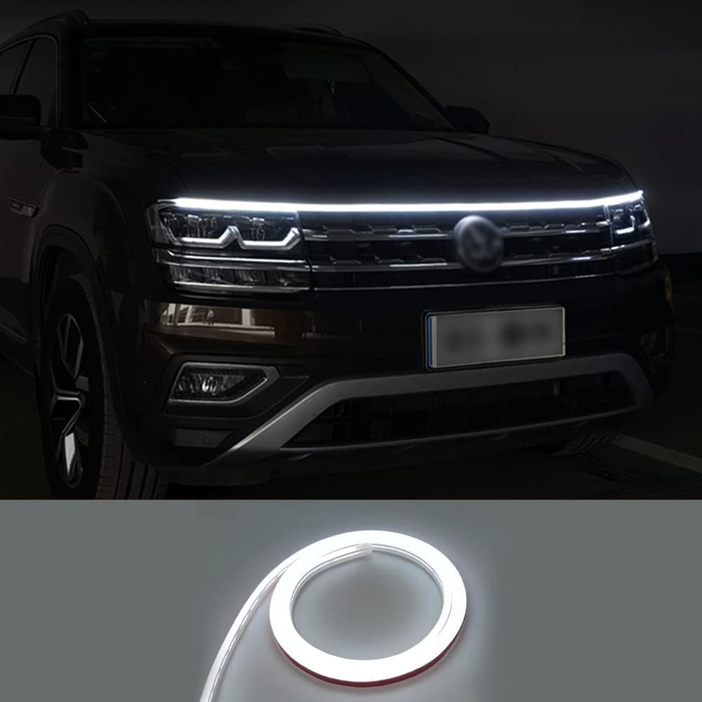 Banda LED auto flexibila pentru capota, 1.5m, alb rece - eMAG.ro