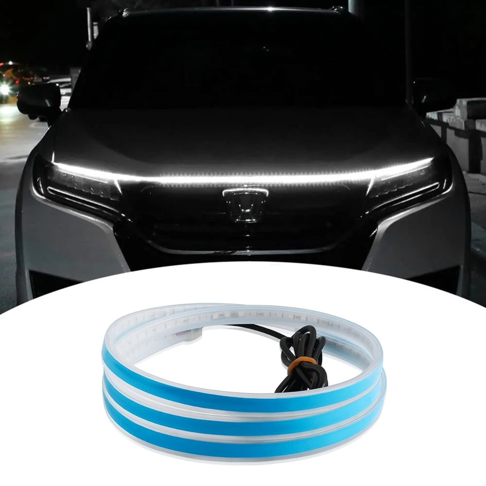 Banda LED auto flexibila pentru capota, 1.5m, alb rece - eMAG.ro