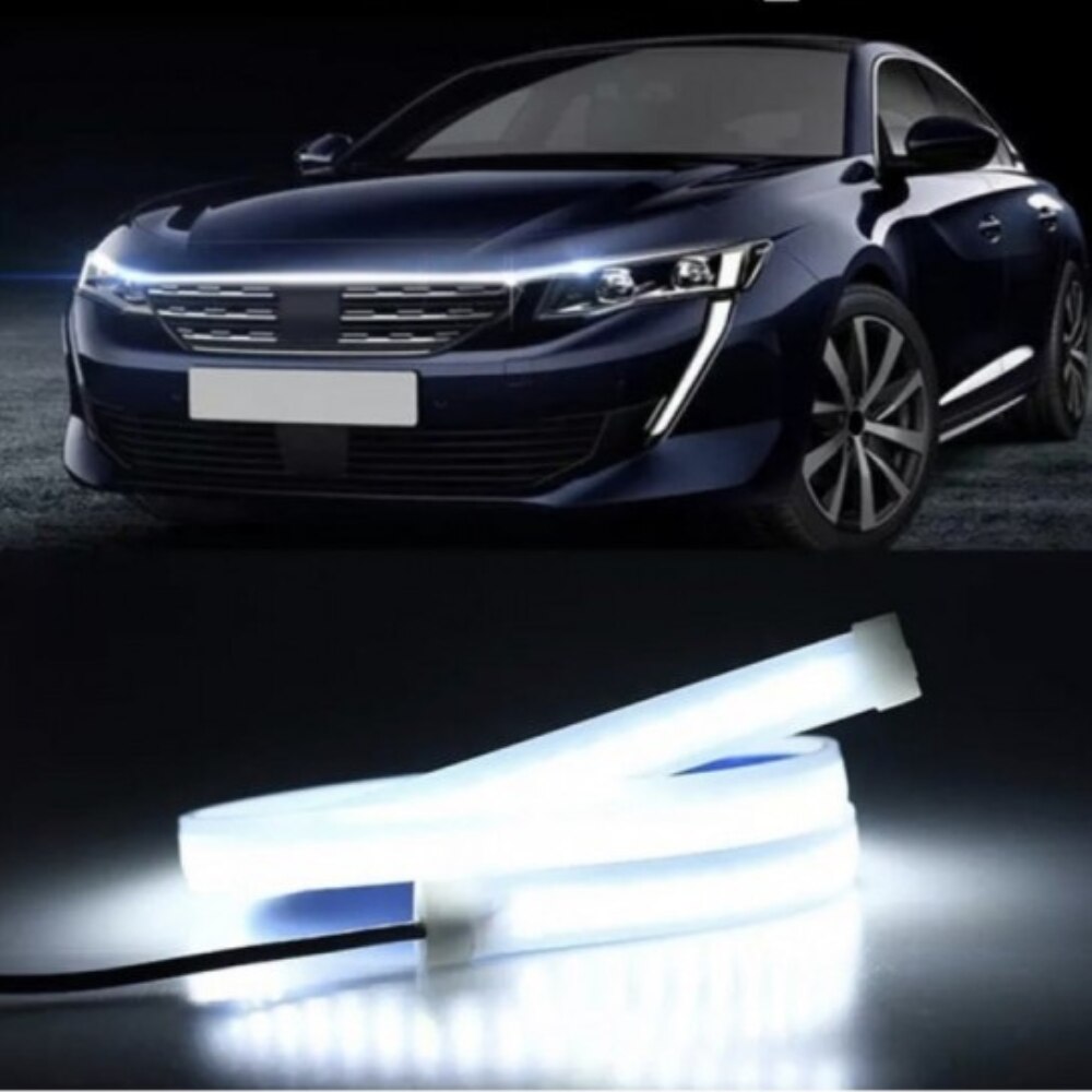 Banda LED auto flexibila pentru capota, 1.5m, alb rece - eMAG.ro