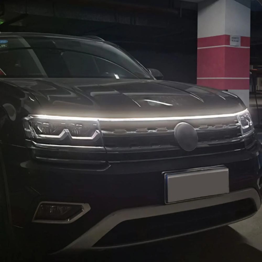 Banda LED auto flexibila pentru capota, 1.5m, alb rece - eMAG.ro