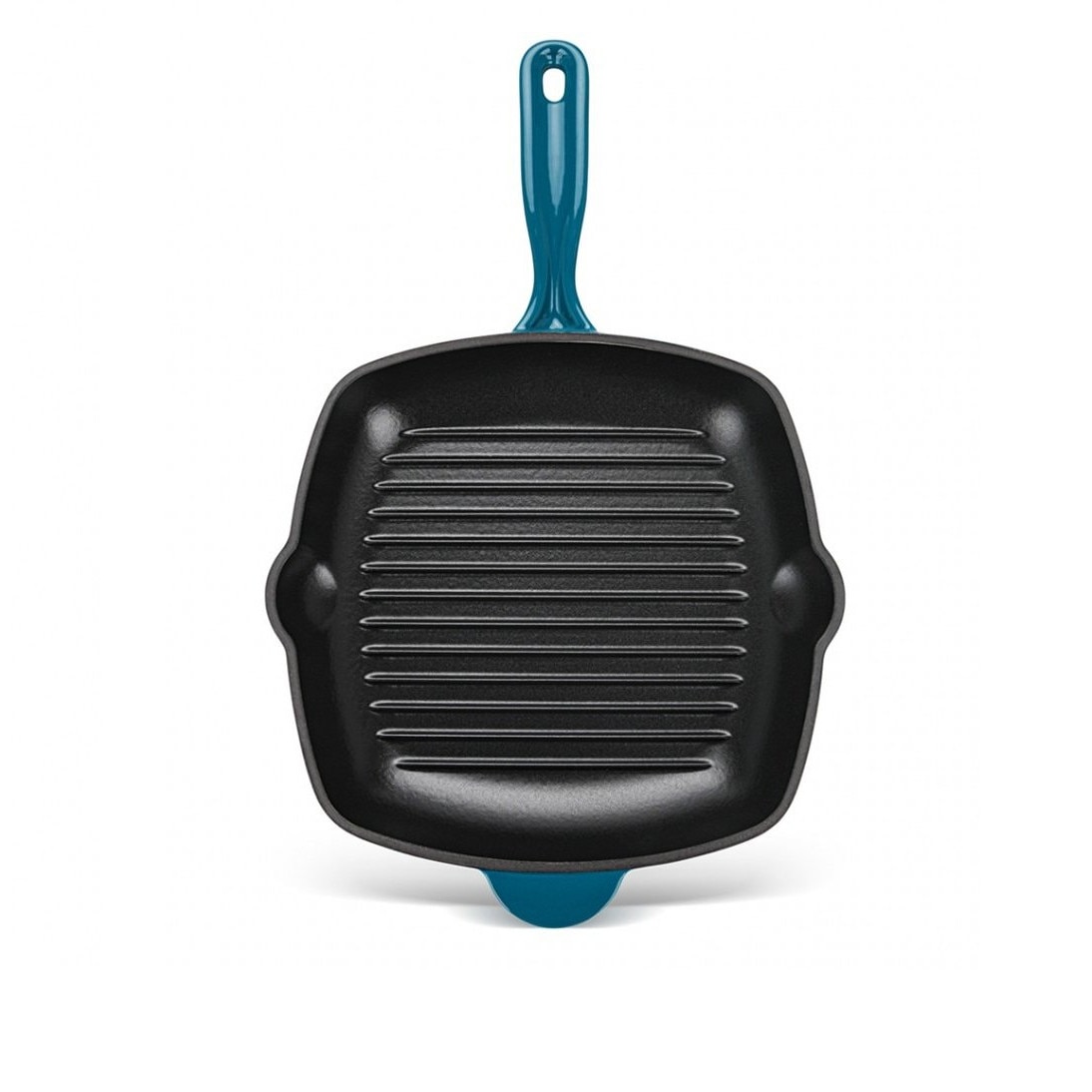 Tigaie grill Fissman, fonta emailata, 27x27x5 cm, albastru - eMAG.ro