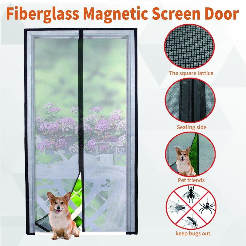 Set 2 x Perdea tip Plasa, Protectie Impotriva Insectelor, Inchidere ...