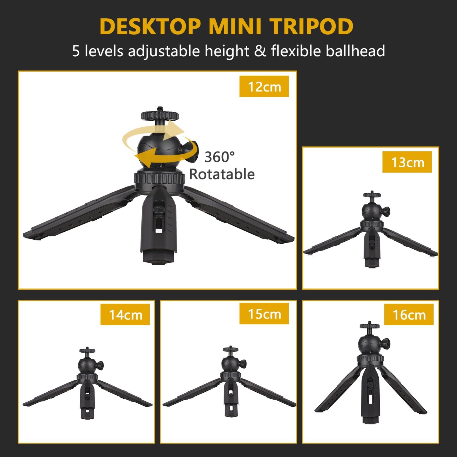 Kit vlogging profesional, trepied, suport telefon, microfon, mini panou ...