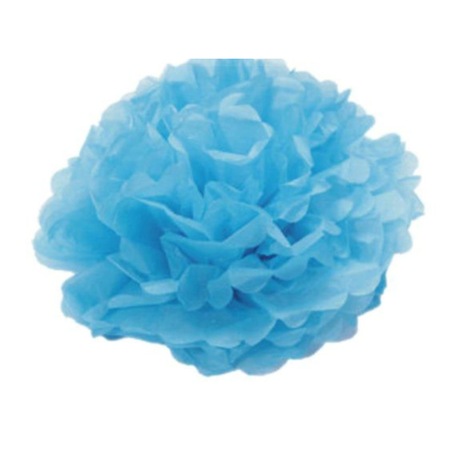 Pampon hartie 25 cm Albastru deschis pastel - eMAG.ro