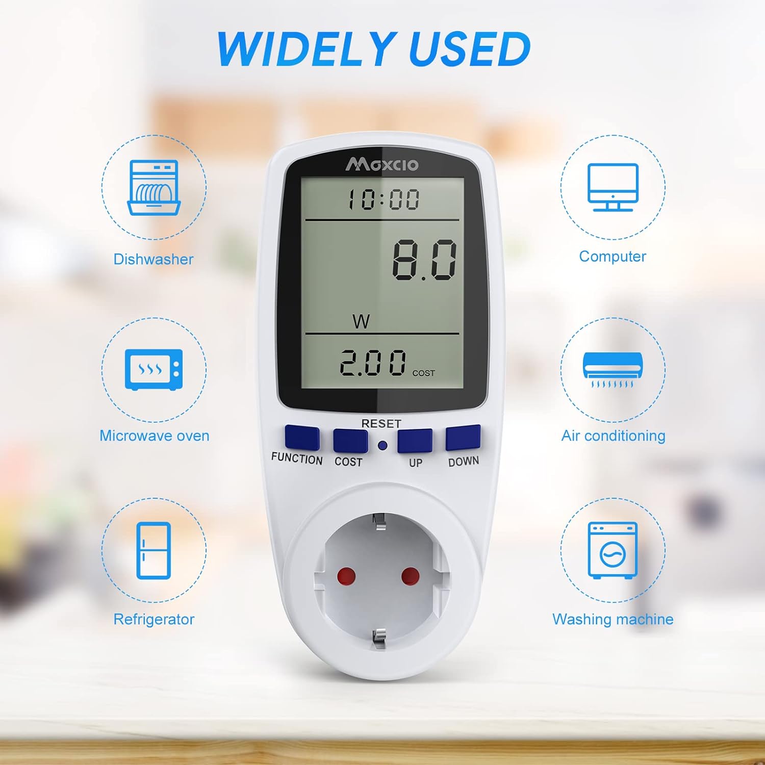 Priza cu contor afisaj digital de energie, Aisdelu®, monitorizare ...