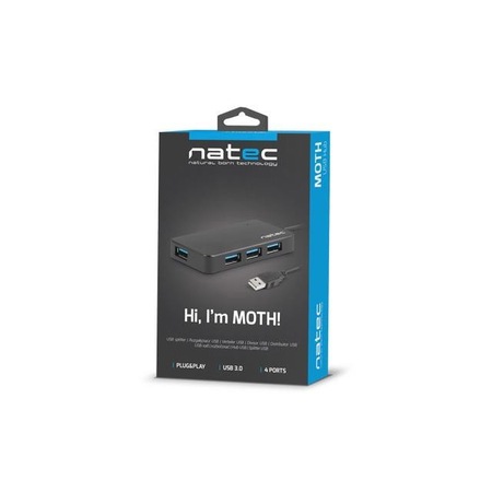 Hub, Natec, 4xUSB 3.0, Negru - eMAG.ro