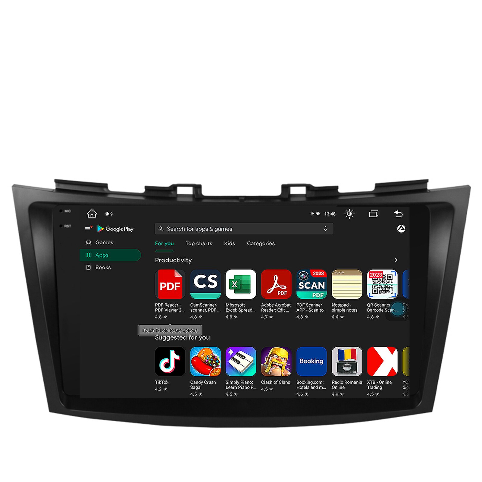 Автонавигация Suzuki Swift (2011-2017), Android 13, X-Octacore, 8GB RAM, 256GB ROM, 9,5 инча ...