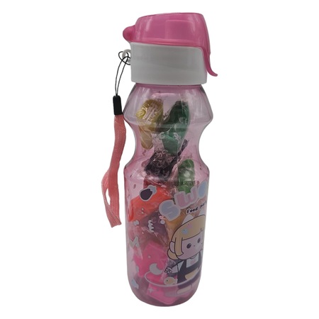 Sticla apa roz 600 ml, cu snur si plastelina inclusa - eMAG.ro