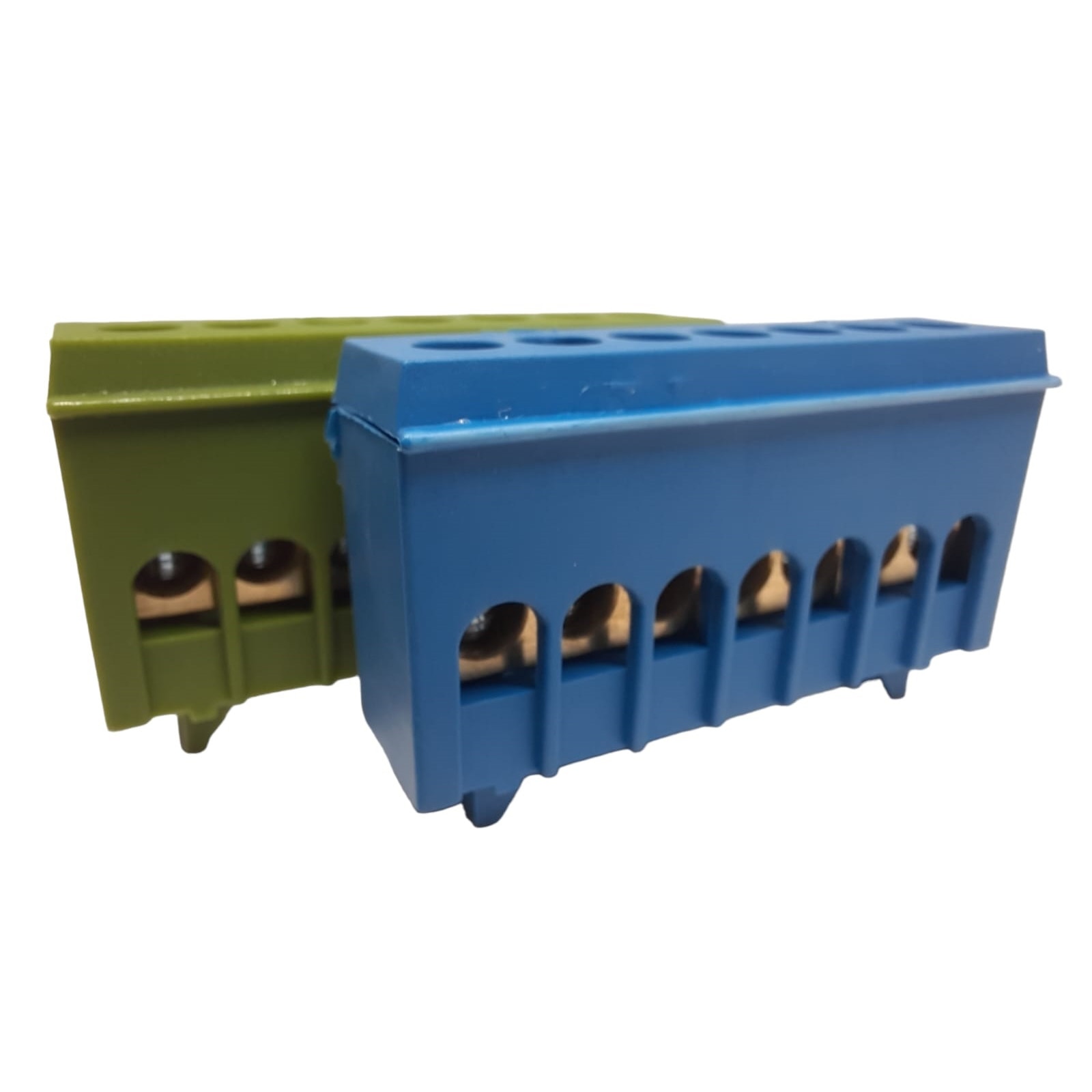 Set cleme bloc terminal barete pentru impamantare si nul albastra si ...