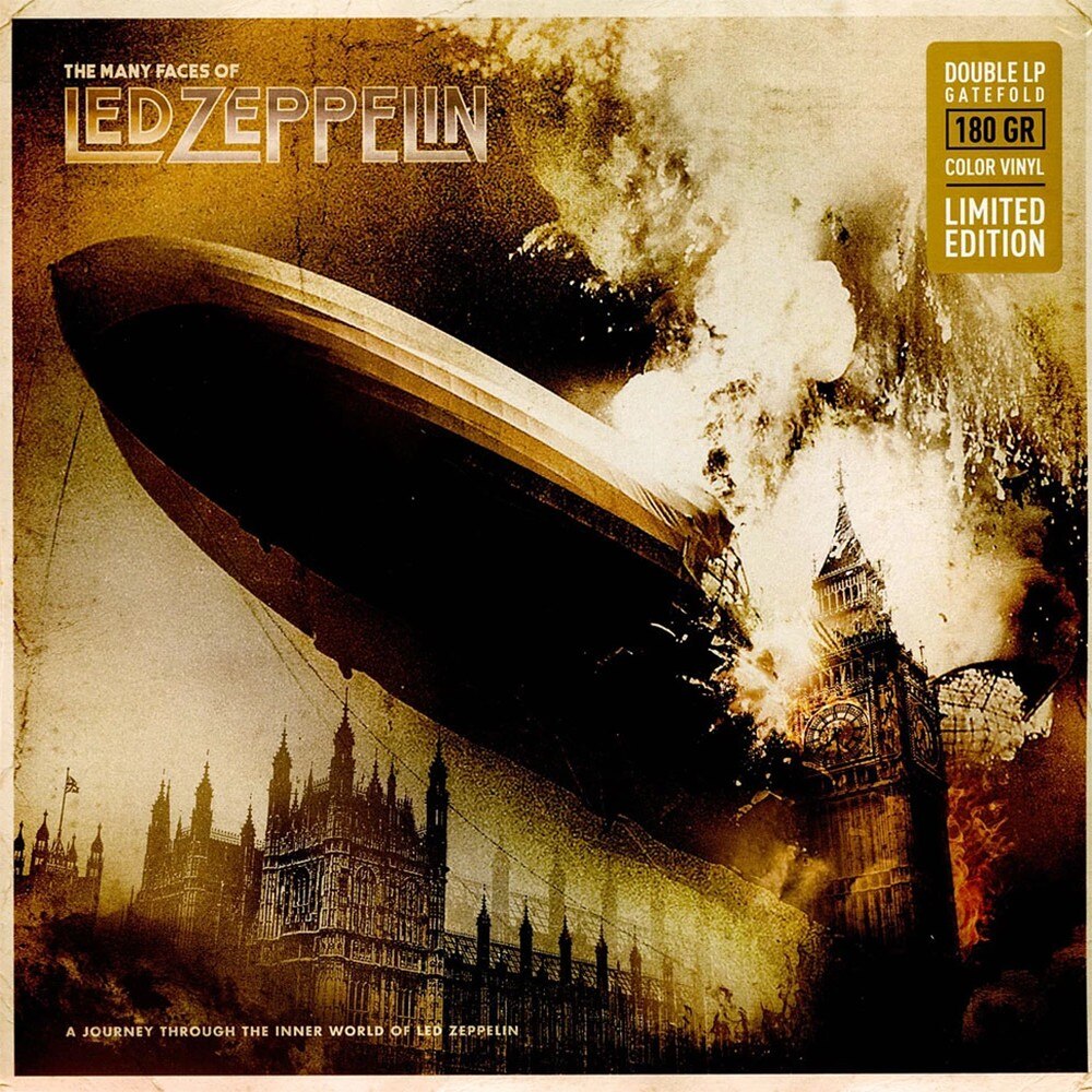 Led Zeppelin - Many Faces Of Led Zeppelin - 180g HQ Transparent Orange Blue Marbled Gatefold ...