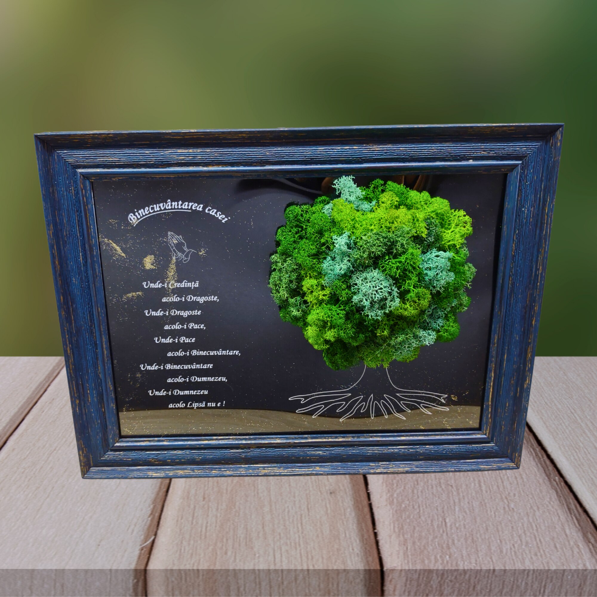 Tablou in rama A4 (30x21 cm) - Binecuvantarea casei - v1, decorat cu ...