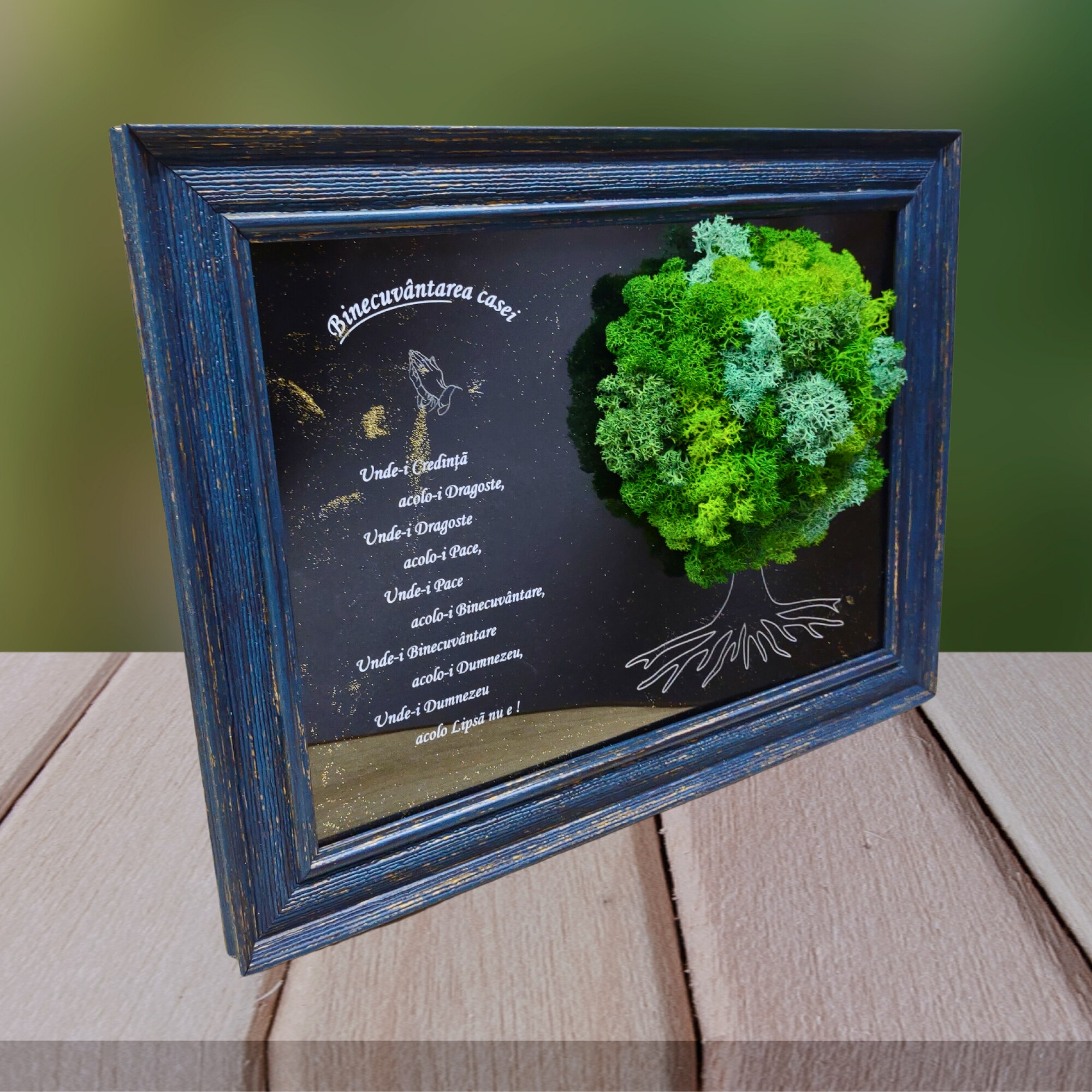 Tablou in rama A4 (30x21 cm) - Binecuvantarea casei - v1, decorat cu ...