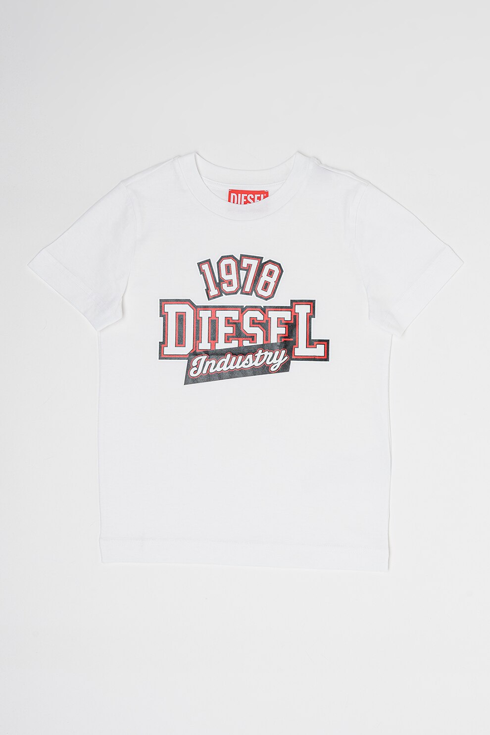 Diesel, Tricou cu imprimeu logo, Rosu, Alb, Albastru marin, 144 CM ...