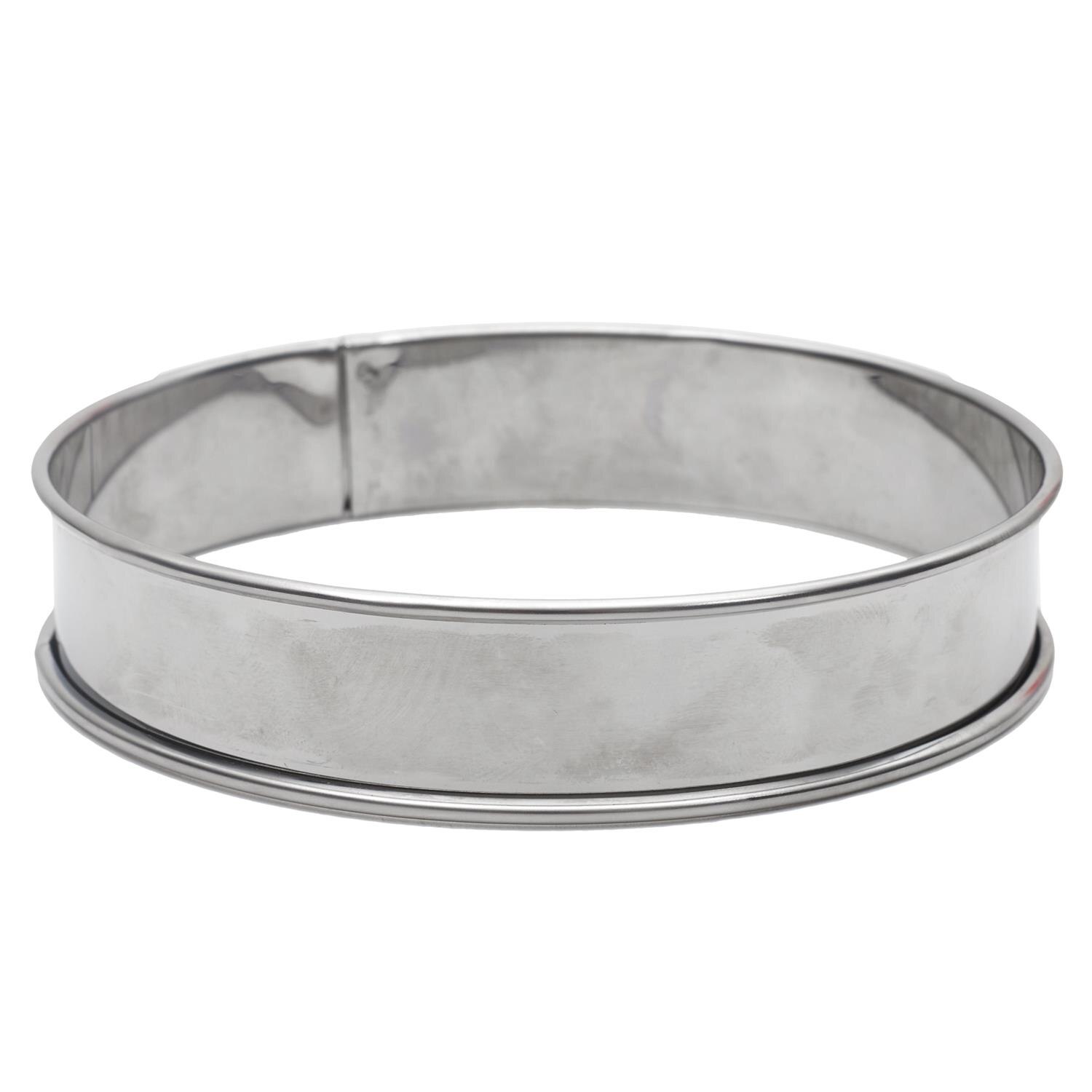 Set 2 forme tip cerc pentru tarta, inox, 12x2.5 cm, Happymax - eMAG.ro