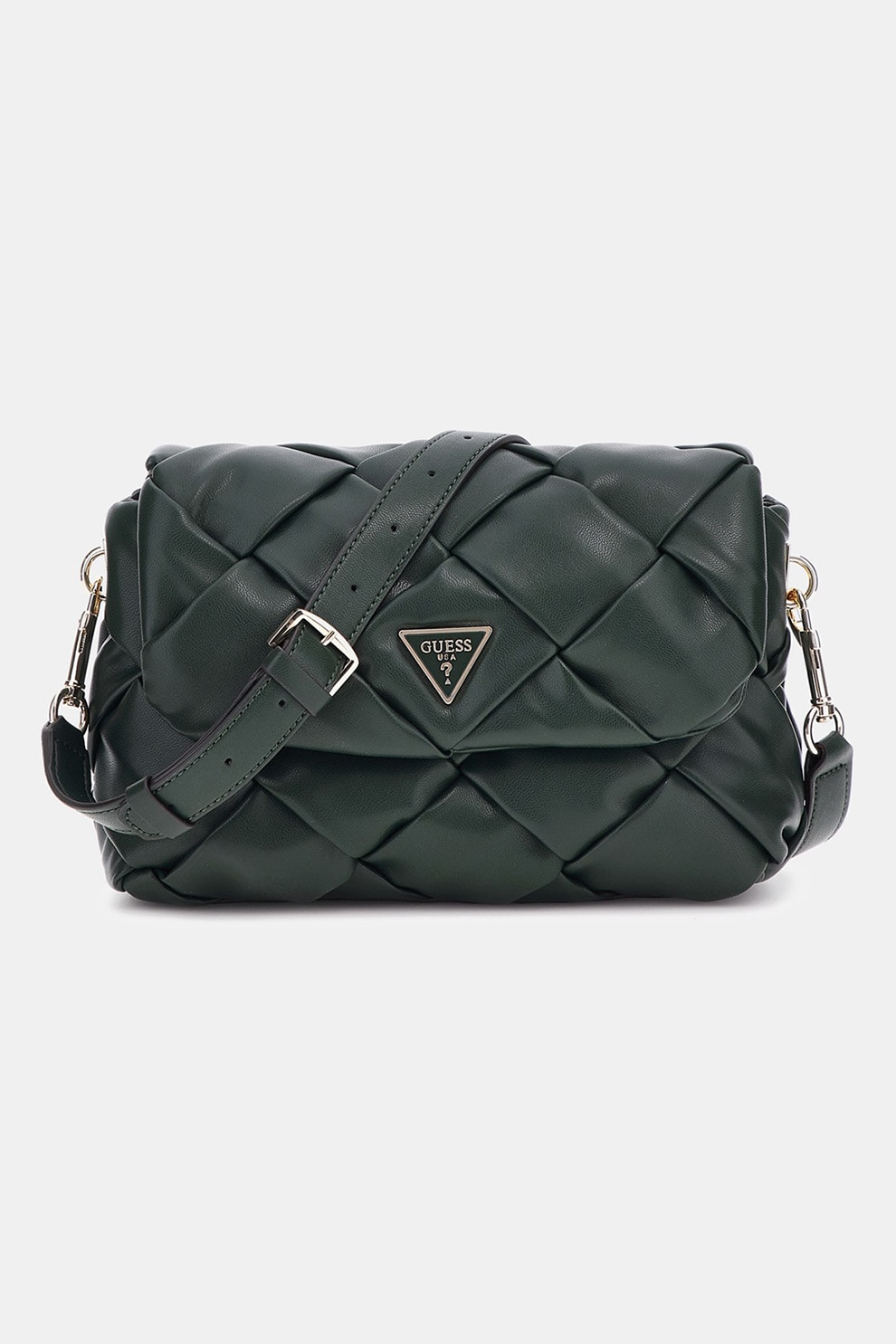 Guess, Geanta crossbody din piele ecologica cu aplicatie logo Zaina ...