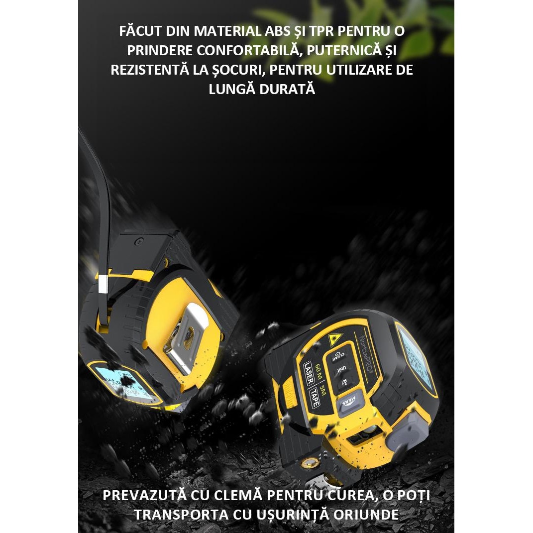 Ruleta Profesionala Multifunctionala Cu Laser 3 in 1, Nortiapro ...