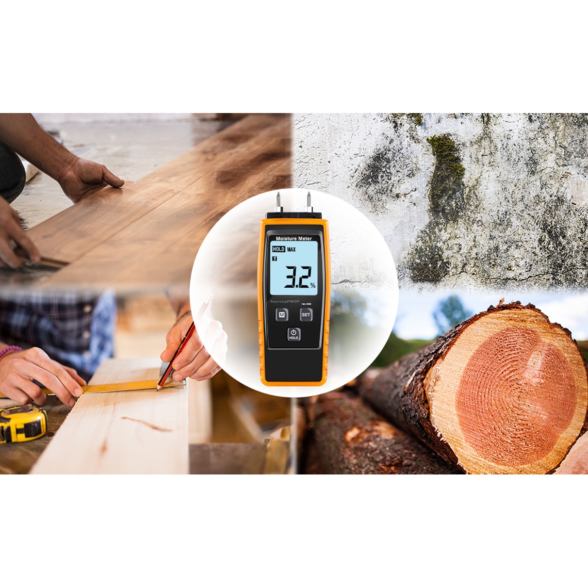 Umidometru Profesional Multifunctional, Nortiapro®, Control Digital de ...