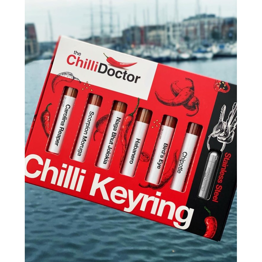 Chili The Chilli Doctor - Chili Keyring - cutie cu breloc din otel ...