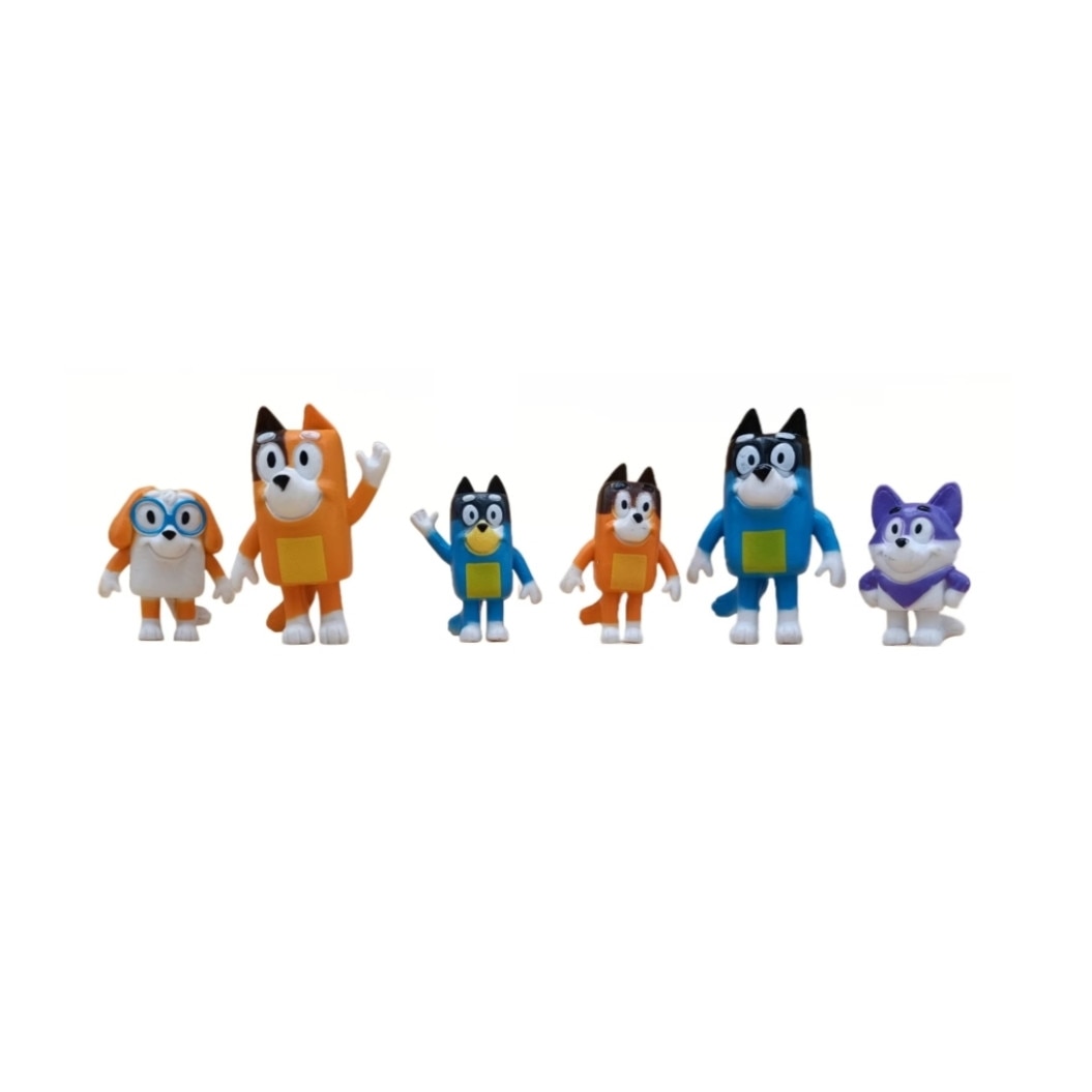 Set 6 Figurine Bluey si Bingo, Tnagora®, 6 cm - eMAG.ro