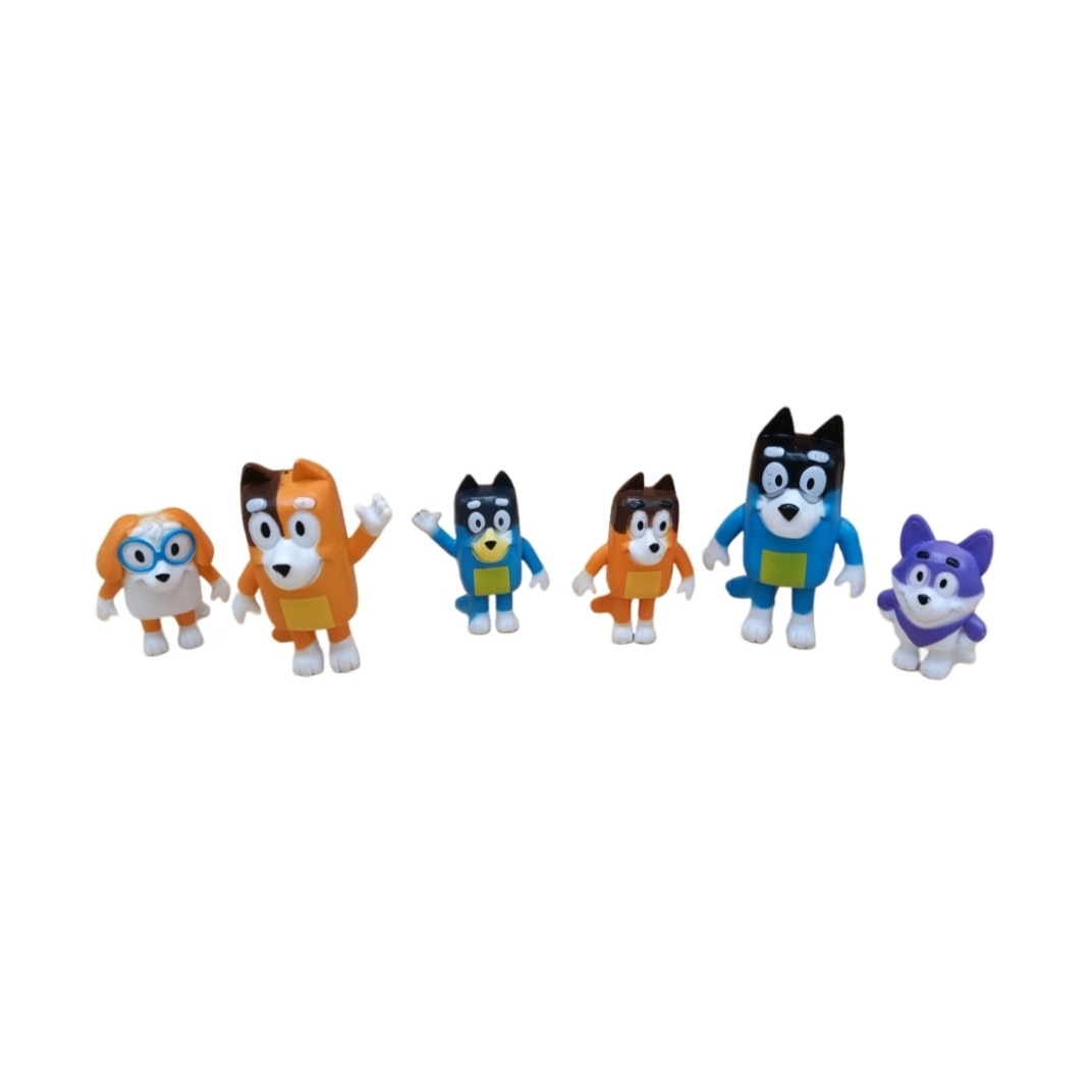 Set 6 Figurine Bluey si Bingo, Tnagora®, 6 cm - eMAG.ro
