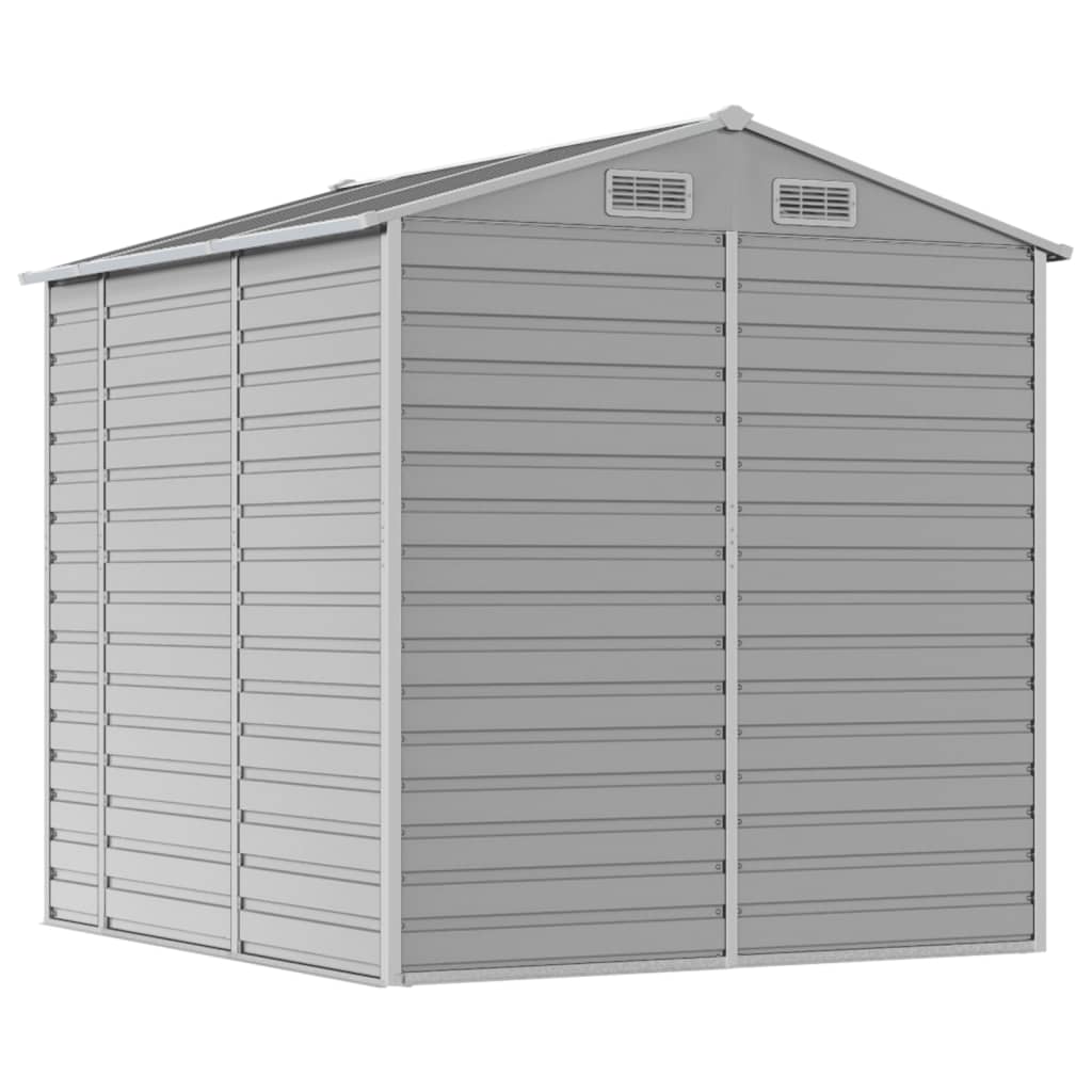 Sopron de gradina vidaXL, gri deschis, 191x215x198 cm, otel galvanizat ...