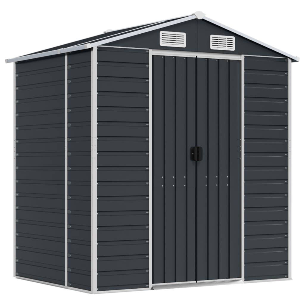Sopron de gradina vidaXL, antracit, 191x130x198 cm, otel galvanizat, 42 ...