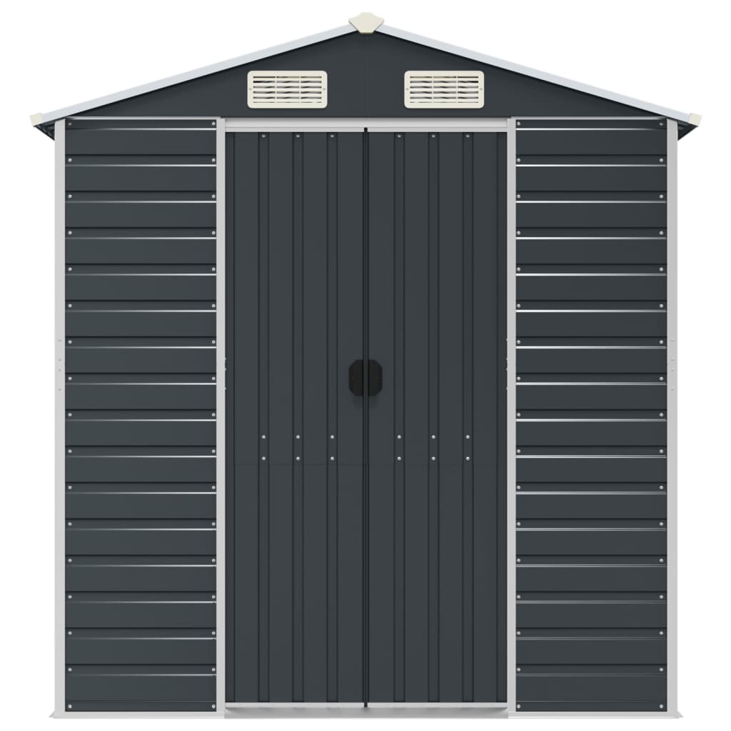 Sopron de gradina vidaXL, antracit, 191x215x198 cm, otel galvanizat, 42 ...