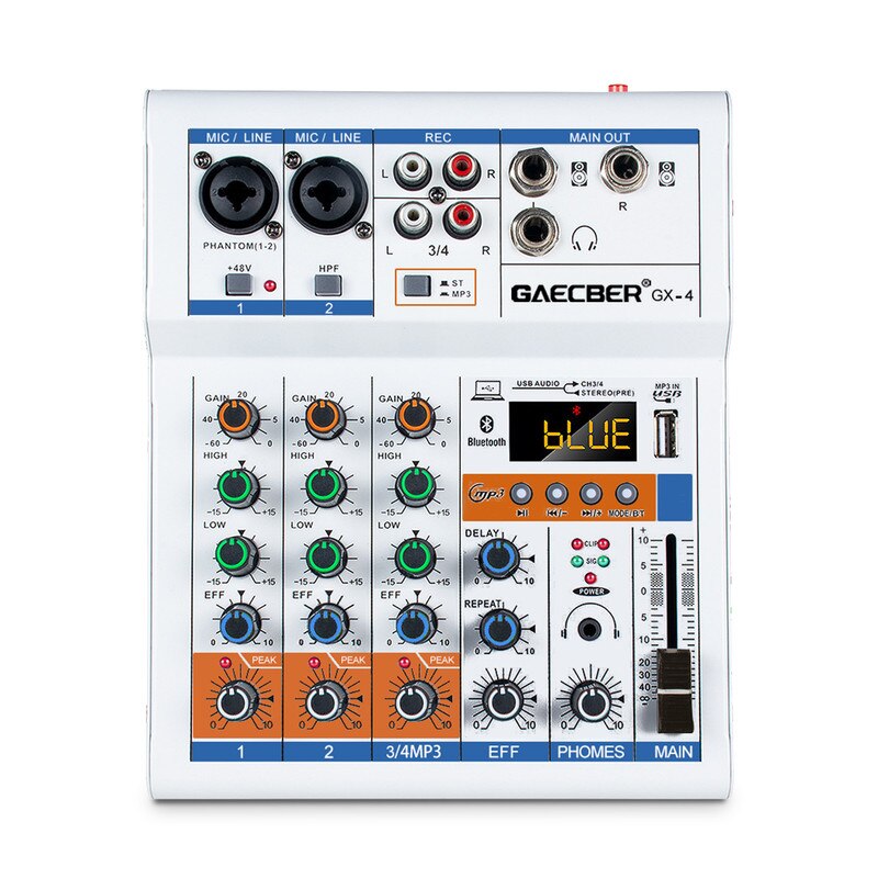 Mixer audio cu 4 canale inregistrare, USB, Argintiu - eMAG.ro
