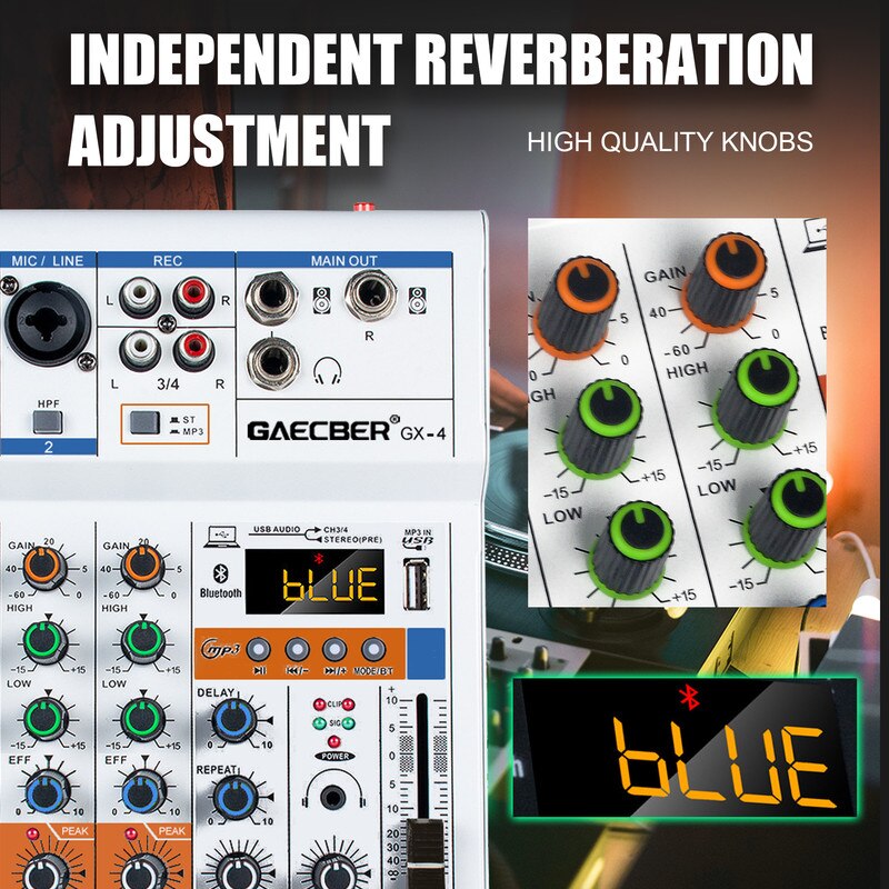 Mixer audio cu 4 canale inregistrare, USB, Argintiu - eMAG.ro