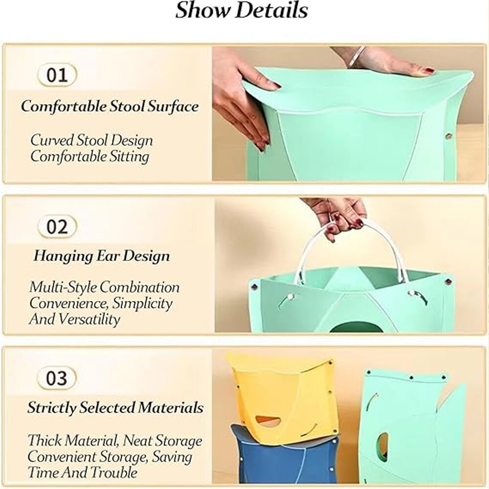 Scaun pliabil de calatorie, Sunmostar, Plastic, 31x12x21 cm, 100 kg ...