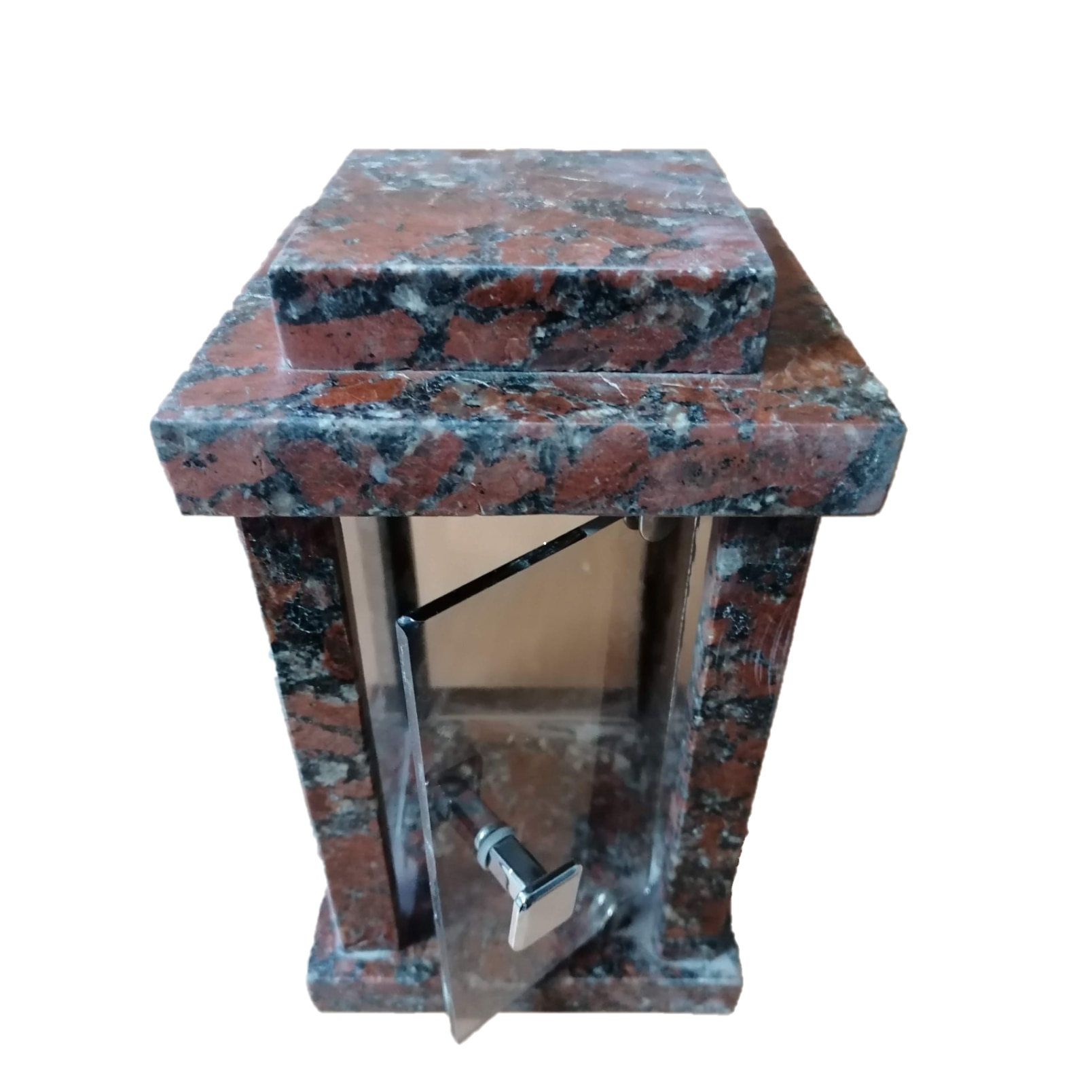 Felinar Granit Rosu Ucraina, 13 x 14 x 23 cm - eMAG.ro