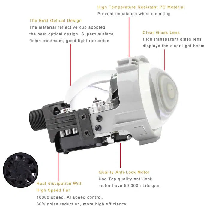 Set 2 x Lupe 2, 5 Inch P Series, 35w 5500k 12V - eMAG.ro