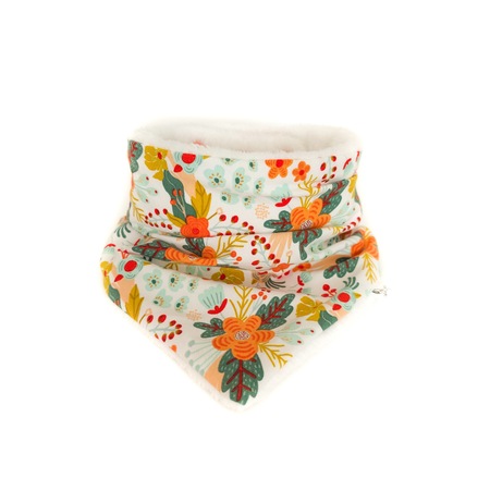 Fular triunghiular pentru copii cu blanita, model floral, reglabil cu ...