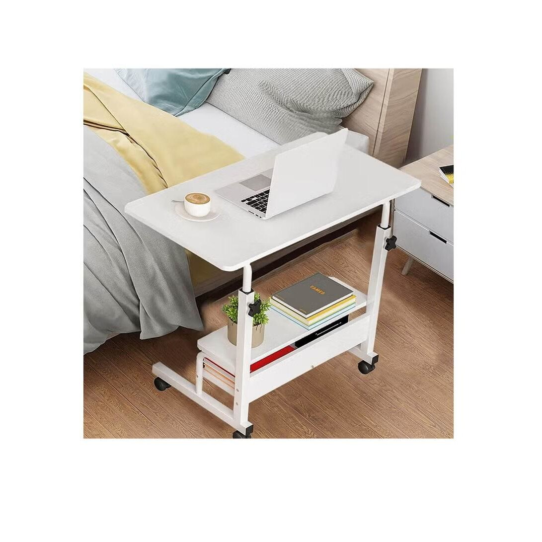 Birou, WALALLA, Portabil, Inaltime ajustabila, 80x40x80cm, Alb - eMAG.ro
