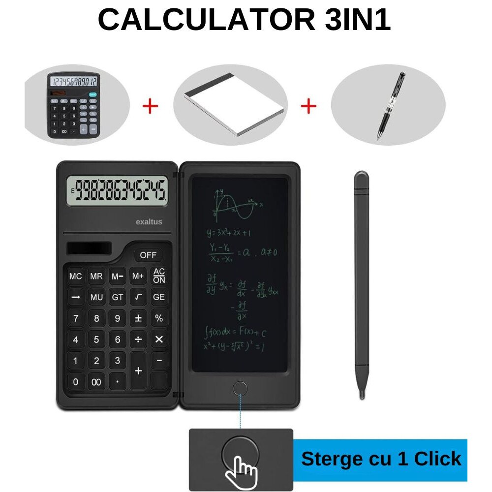 Calculator stiintific cu panou solar, Exaltus®, Scolar, Pentru birou ...