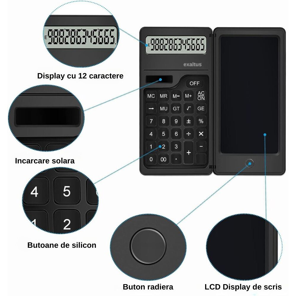 Calculator stiintific cu panou solar, Exaltus®, Scolar, Pentru birou ...
