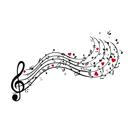 Sticker decorativ Perete, Note Muzicale, 70 cm x 43 cm, Negru - eMAG.ro