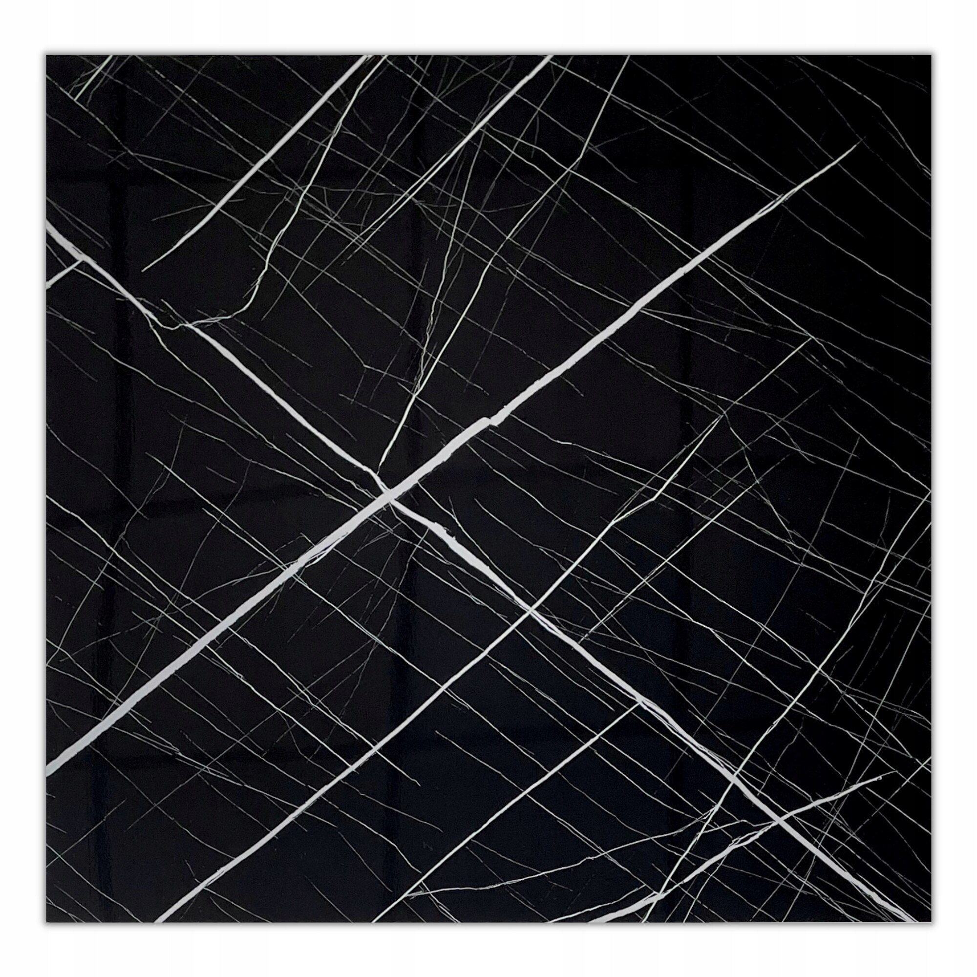 Panou de perete, Eurodeco, PVC, Design marmura, 60 X 60 cm, Negru ...