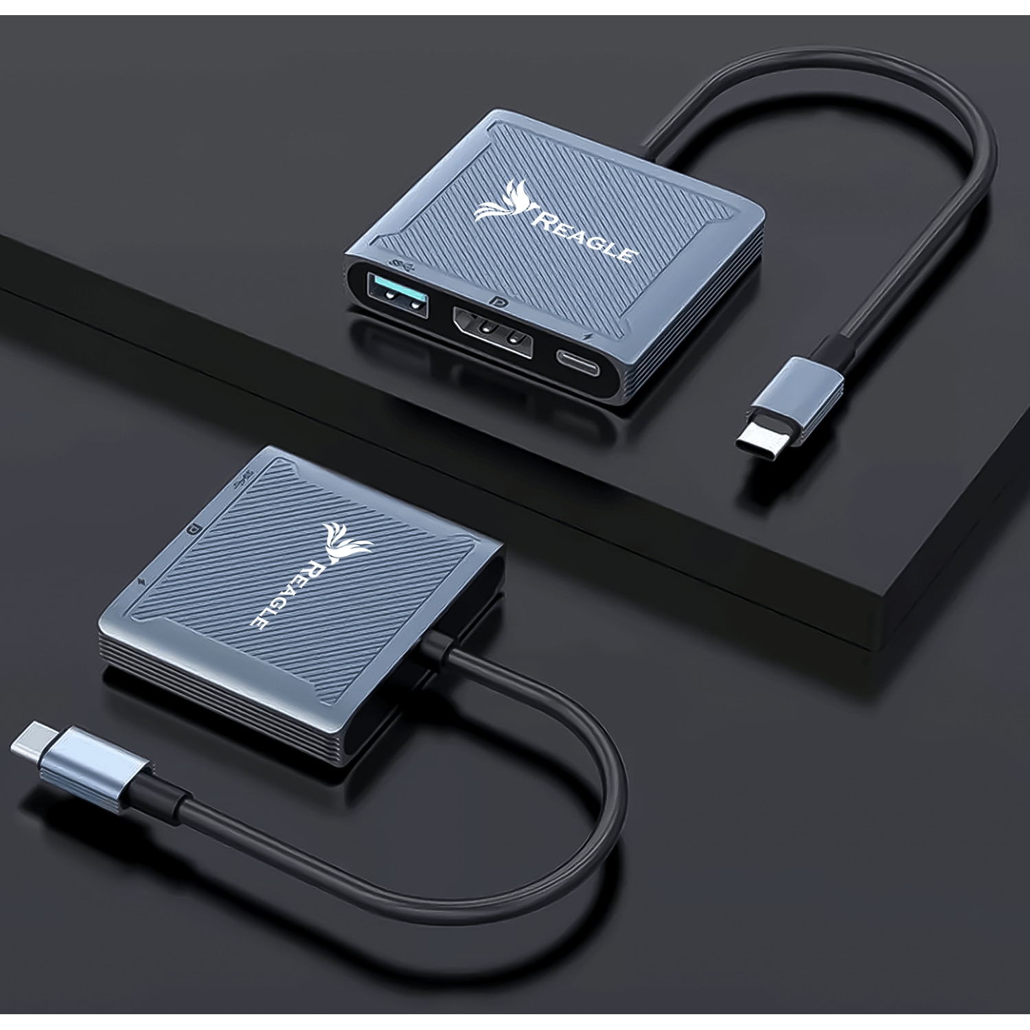 Adaptor HUB USB-C Display Port DP 8K 60Hz PD 100W M1 M2 Reagle - eMAG.ro