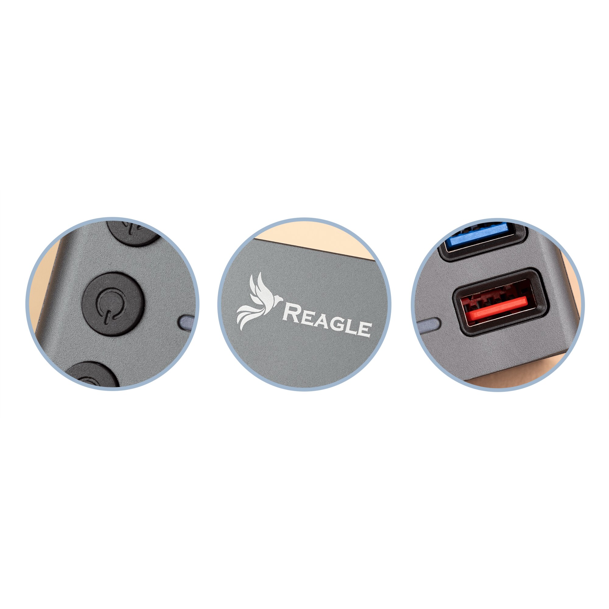 Хъб USB 3.1 Pro Active 8-портов USB-A 36W адаптер Reagle - eMAG.bg