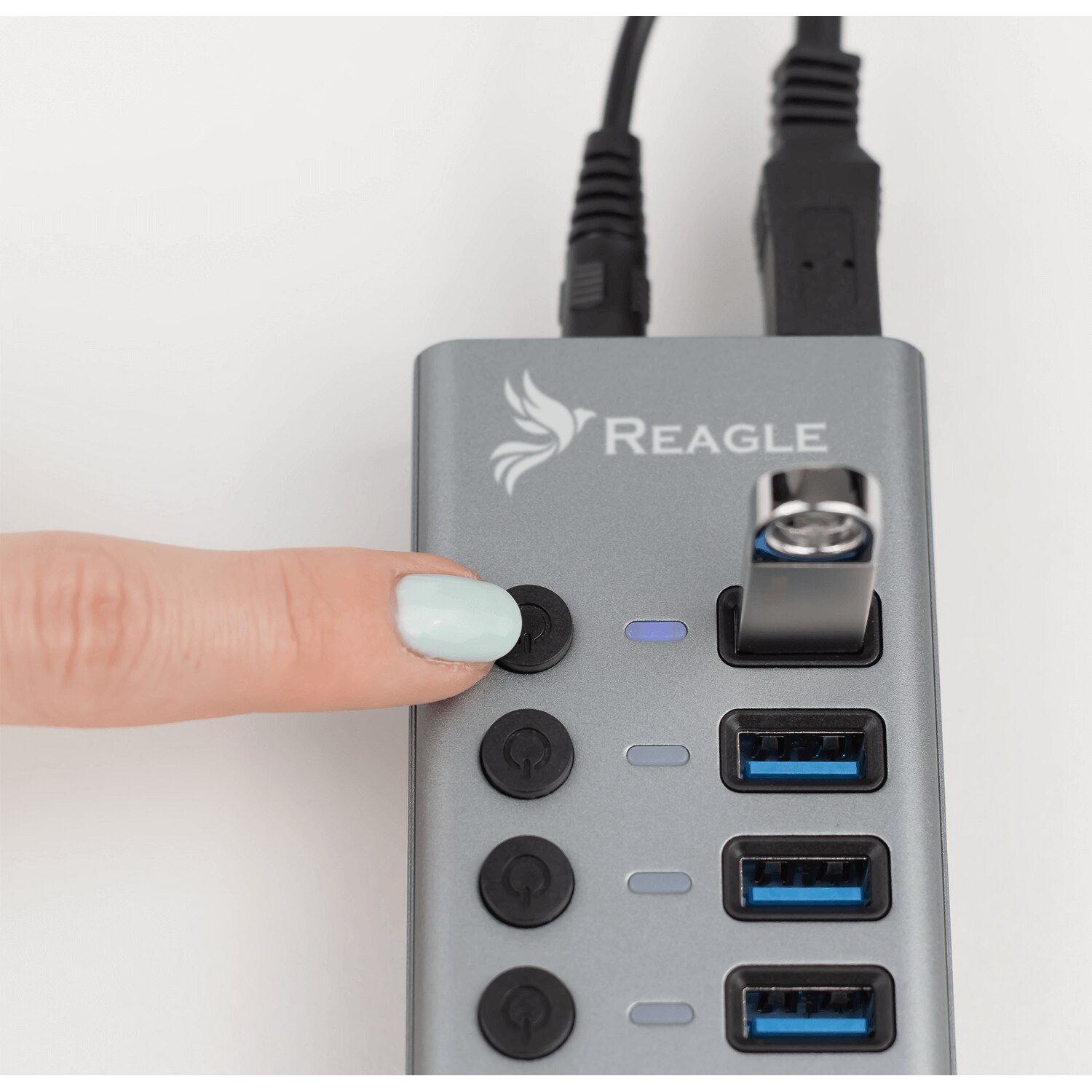 Hub USB 3.1 Pro Active 8-Port Usb-A 36W Adapter Reagle - eMAG.ro