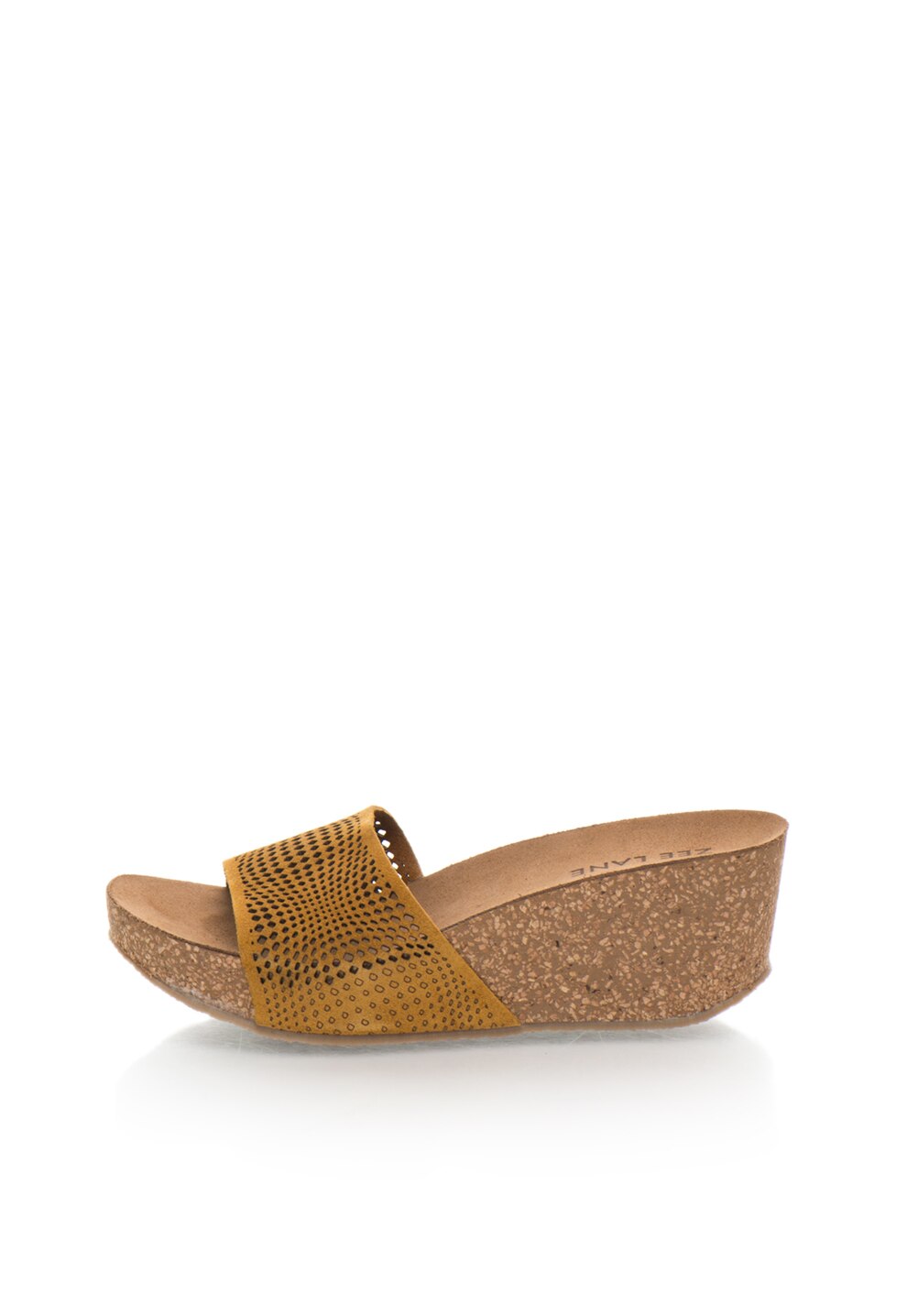 Zee Lane, Чехли Ilenia със скосена платформа, Охра, 37 - eMAG.bg